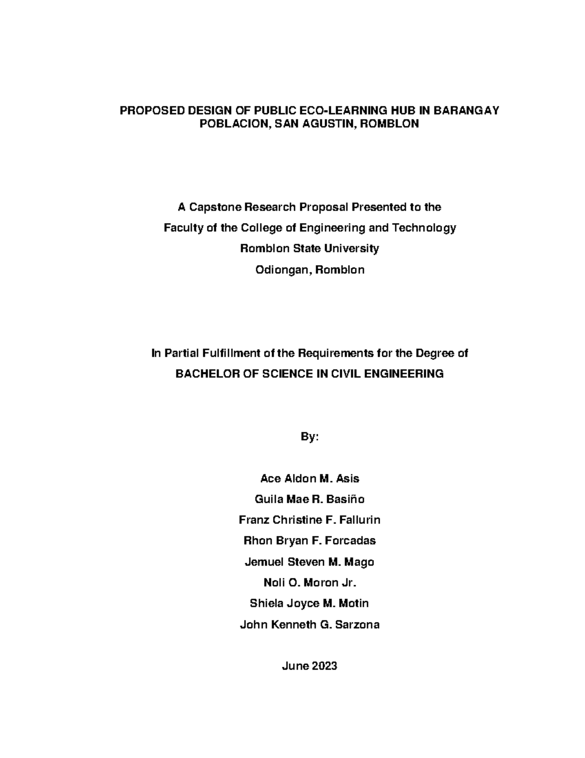 Manuscriptt 4321 - PROPOSED DESIGN OF PUBLIC ECO-LEARNING HUB IN ...