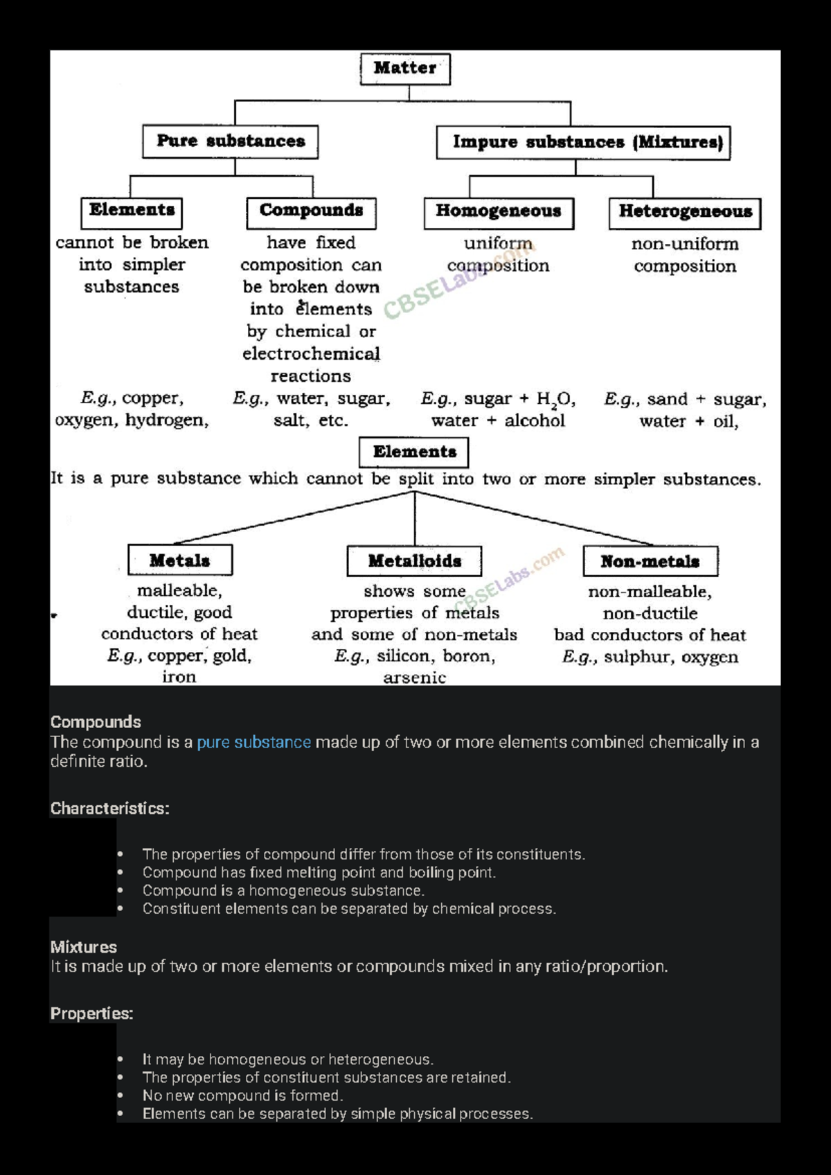 chemistry notes class 9 - Compounds The compound is a pure substance ...