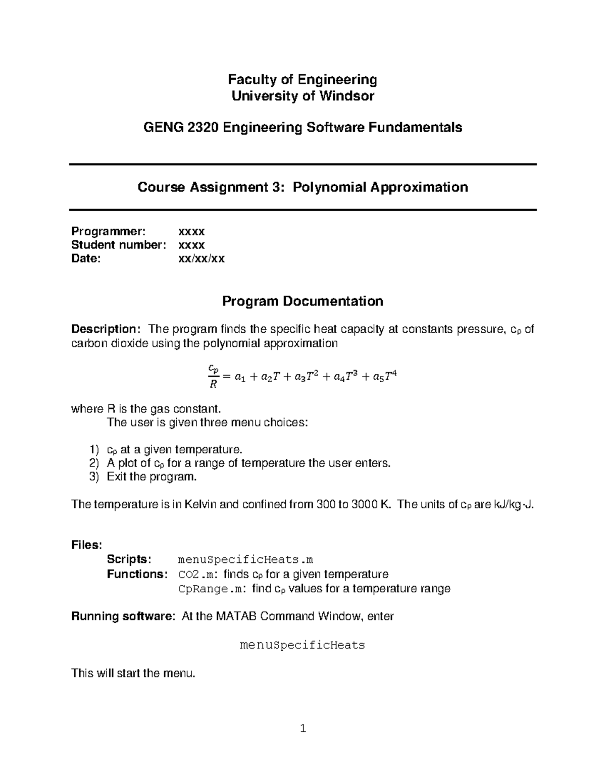 Course Assignment 03Documentation - 1 Faculty of Engineering University ...