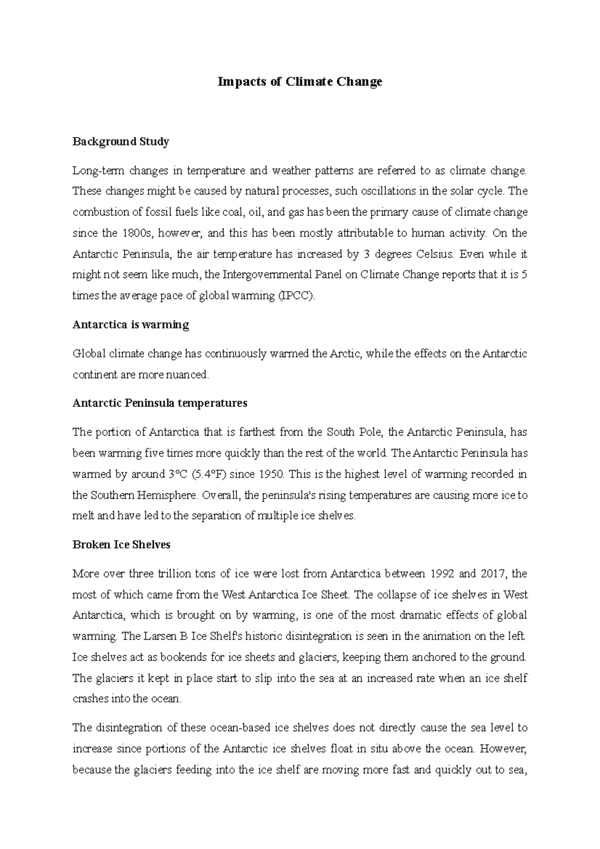 Dokumen 6 - example of paper. - Impacts of Climate Change Background ...