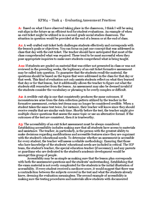 KPM4 TASK 1 - A. Students will correctly complete the “2-digit number addition” worksheet with ...