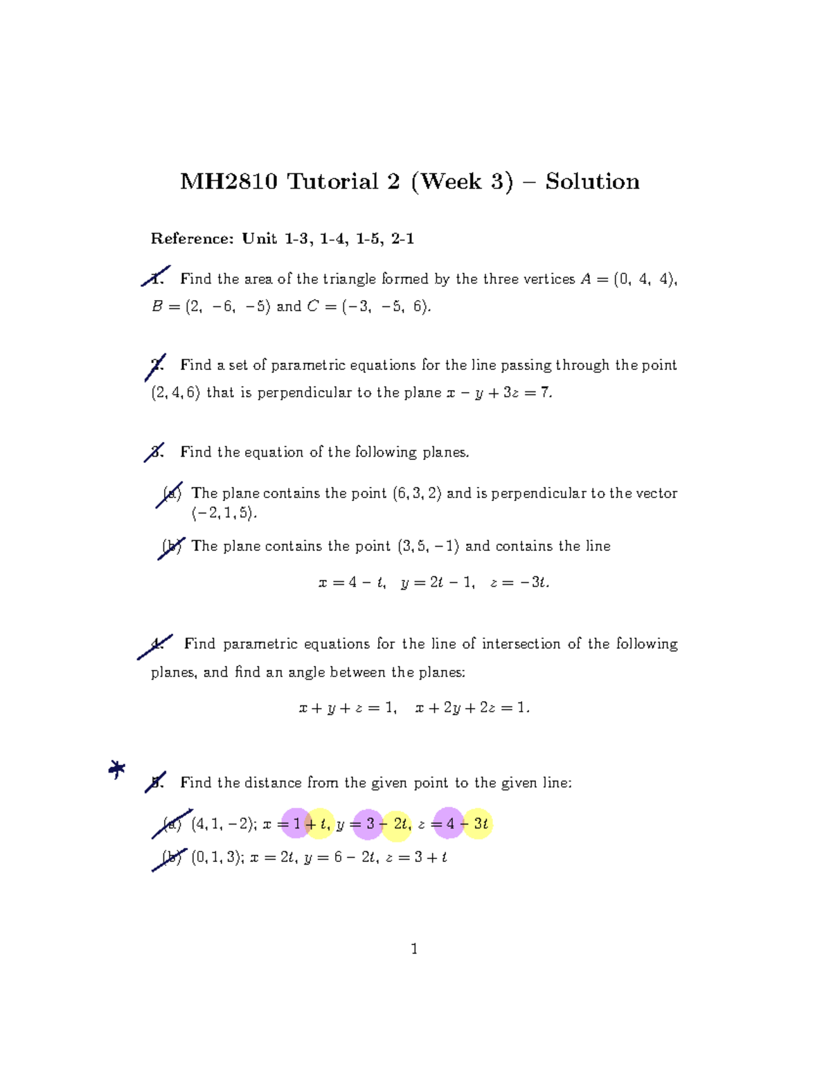 Tutorial 2 (Week 3) - ####### MH2810 Tutorial 2 (Week 3) – Solution Reference: Unit 1-3, 1-4, 1 ...
