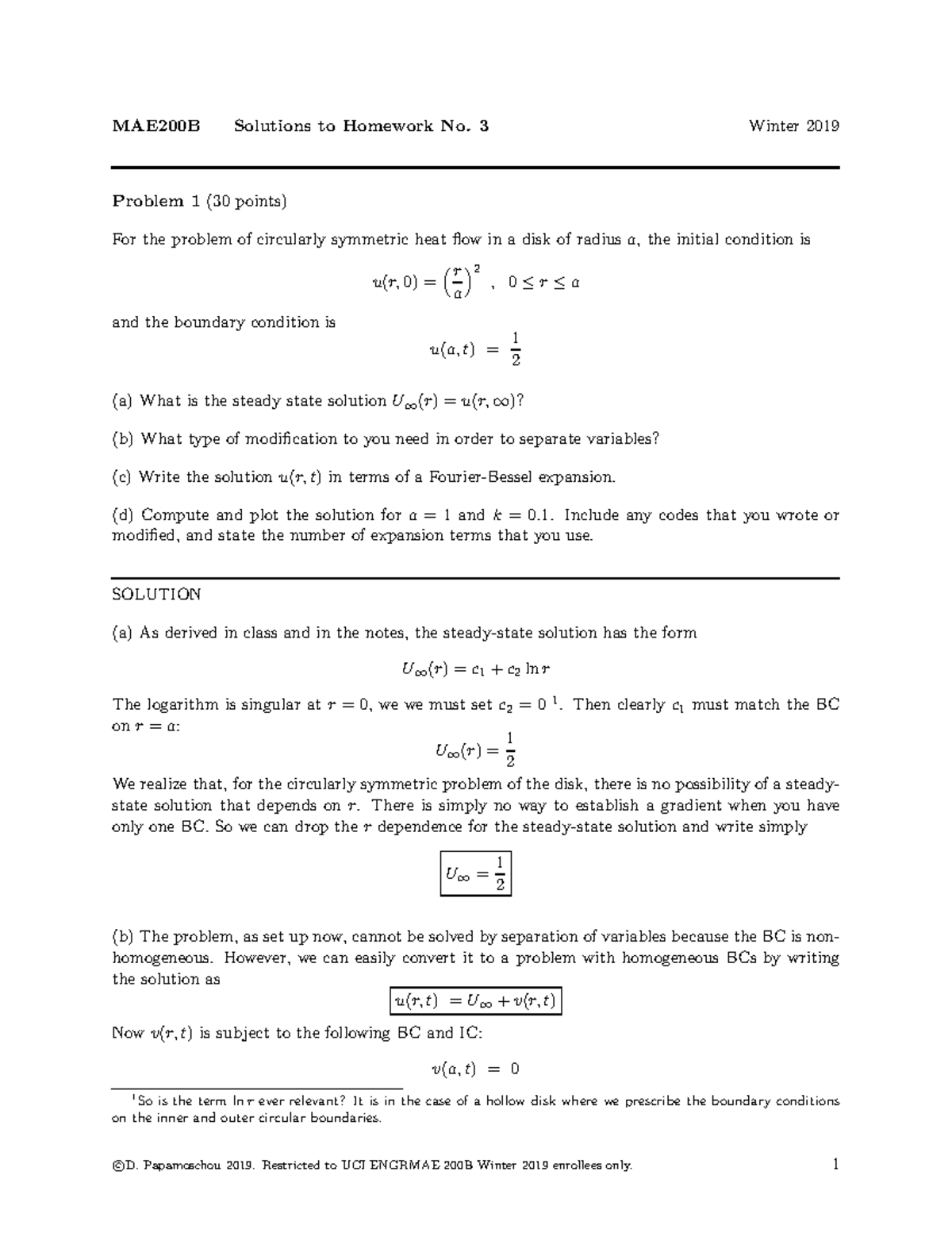 Solhw 3 - Material for PDE solutions using method of Characteristic ...
