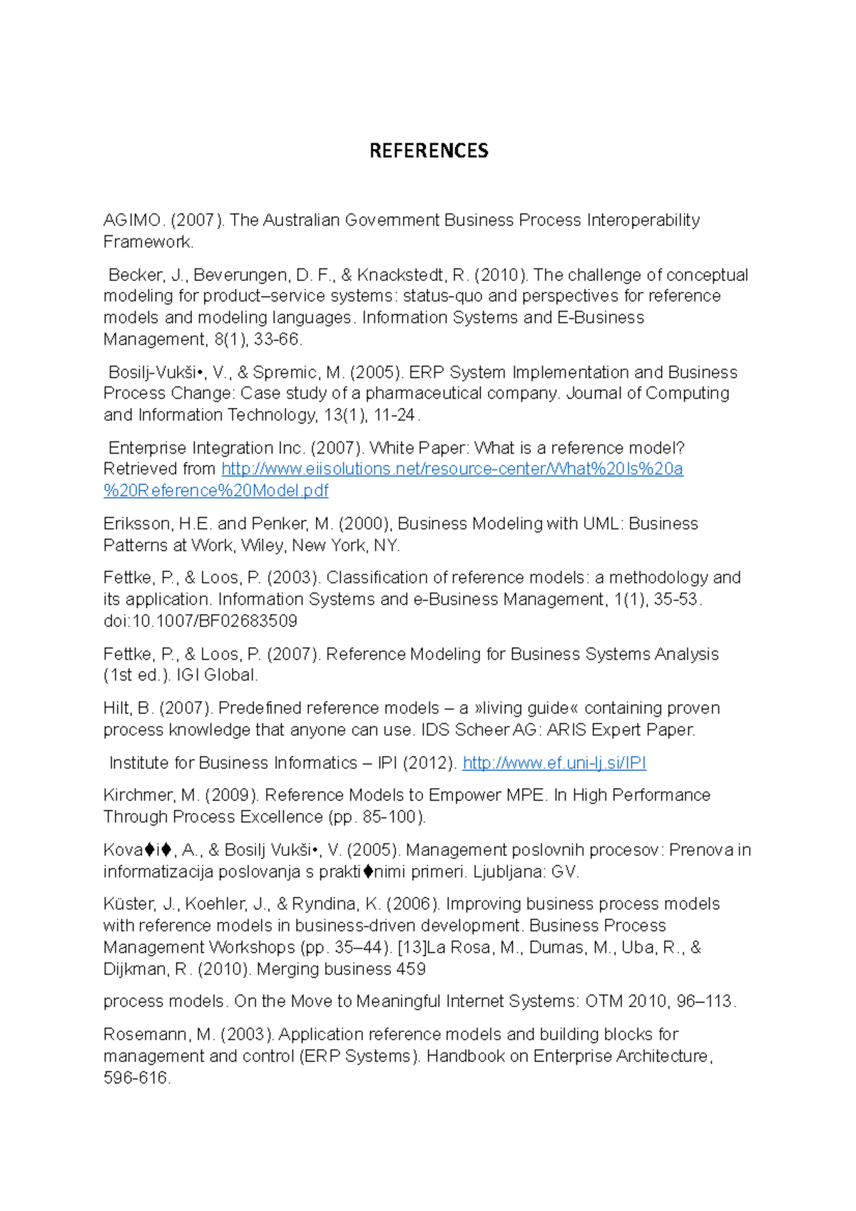 References Proposal - good - REFERENCES AGIMO. (2007). The Australian ...