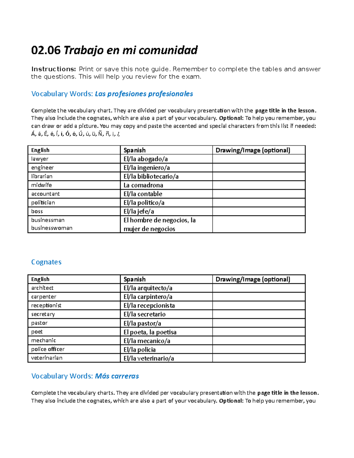 02 06 notes - Spanish module for online learning but i'm just uploading ...