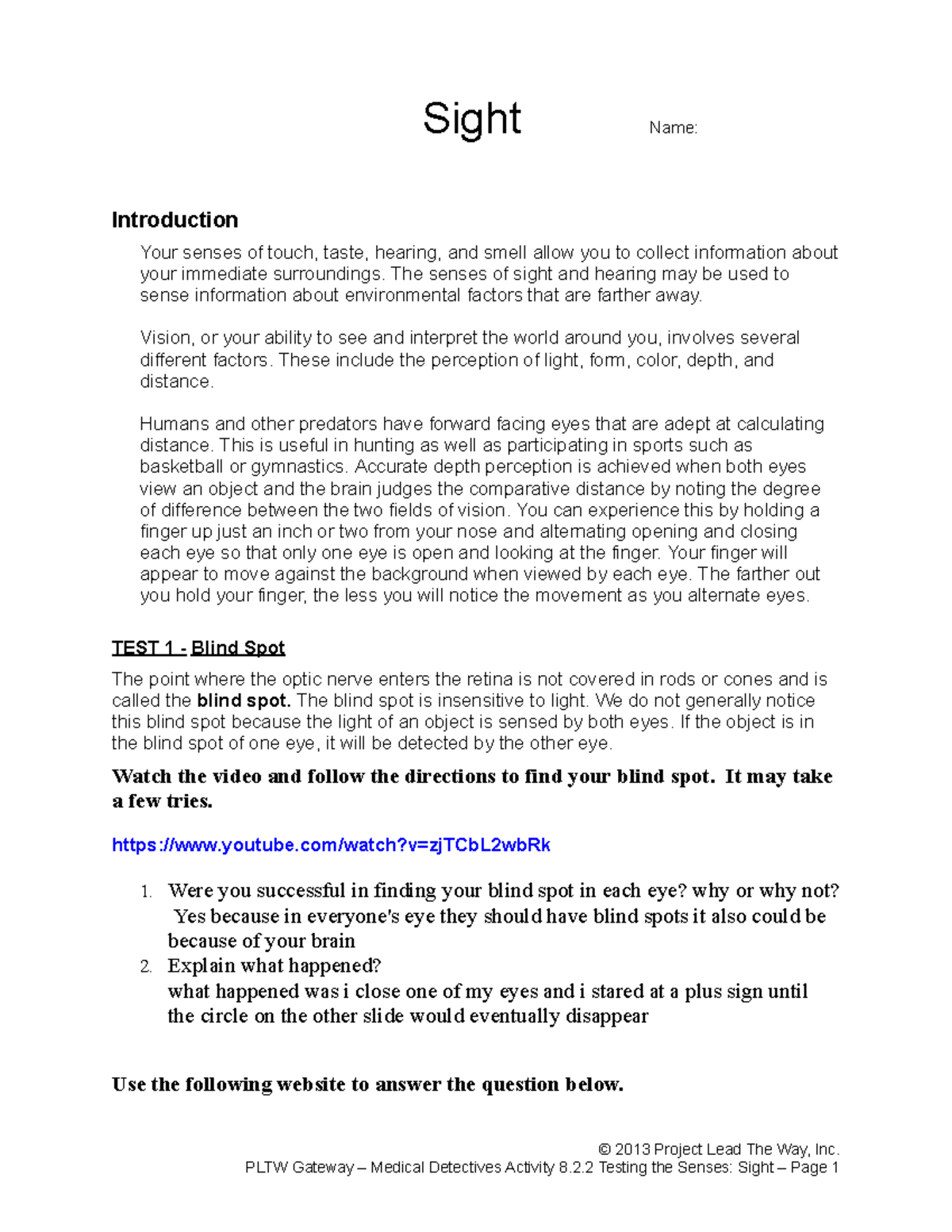 Testing The Senses Sight Sight Name Introduction Your Senses Of testing-the-senses-sight-sight-name-introduction-your-senses-of