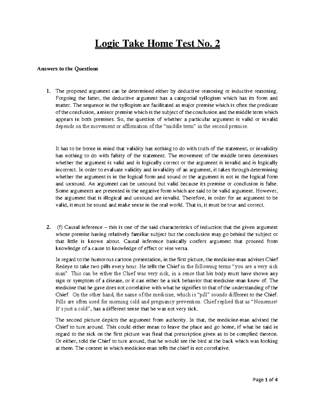 Logic Take Home Test No 2 - 2 Answers to the Questions The proposed ...