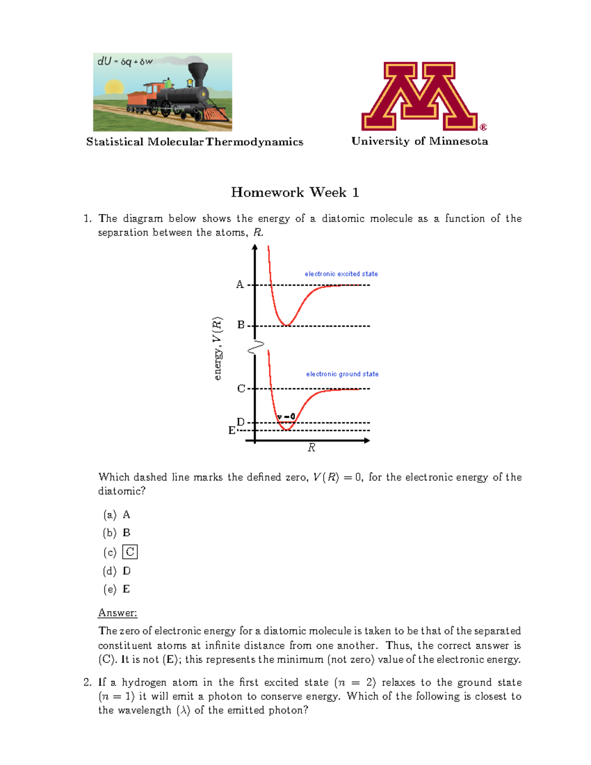 4501 Homework 01sol - thermodynamic practice problems and answersv ...