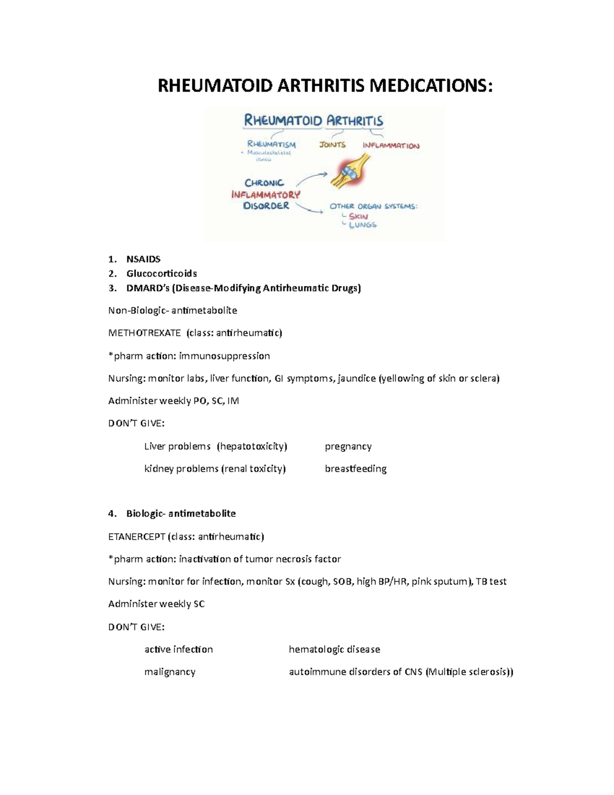 90fb2aedc253394298 b77c9e73942794 - RHEUMATOID ARTHRITIS MEDICATIONS: 1 ...