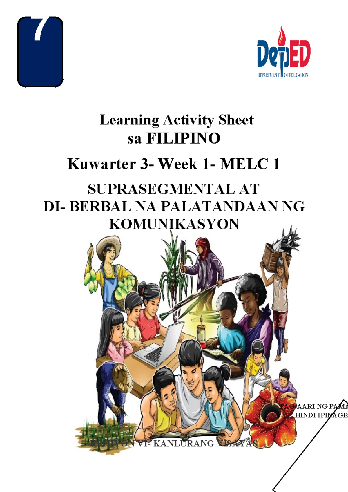 Filipino 7 Q3 LAS 1 Week 1 MELC 1 - 7 Learning Activity Sheet sa FILIPINO Kuwarter 3- Week 1 ...