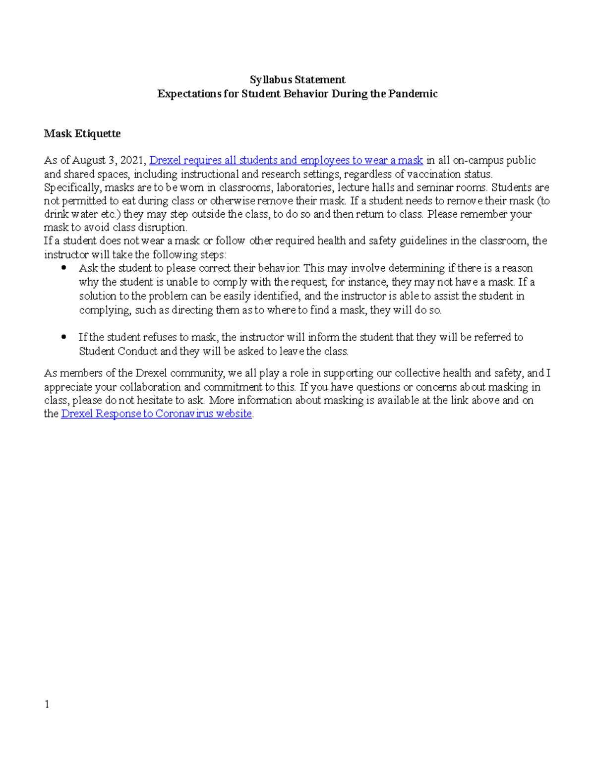 BUSN 101 syllabus Winter 2022 ________________ - Syllabus Statement ...