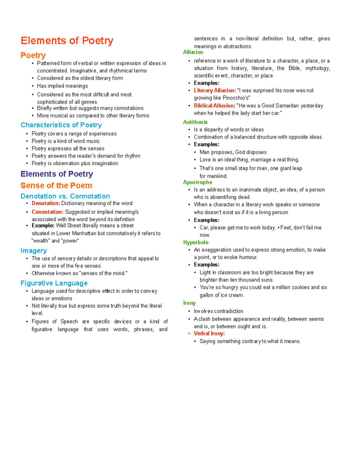 World Literature- Poems and Essays - OLFU - Studocu