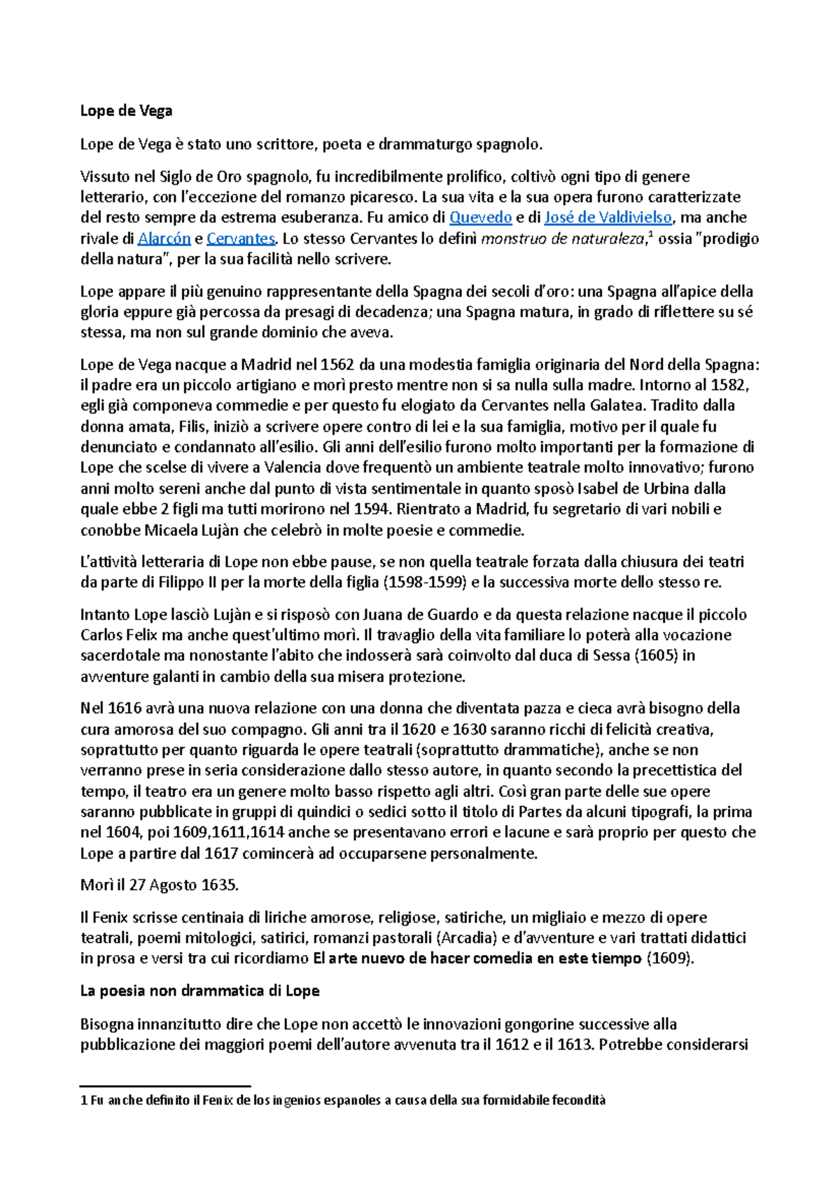 Lope de Vega - Lope de Vega - vita, opere, analisi di "El arte nueva de ...