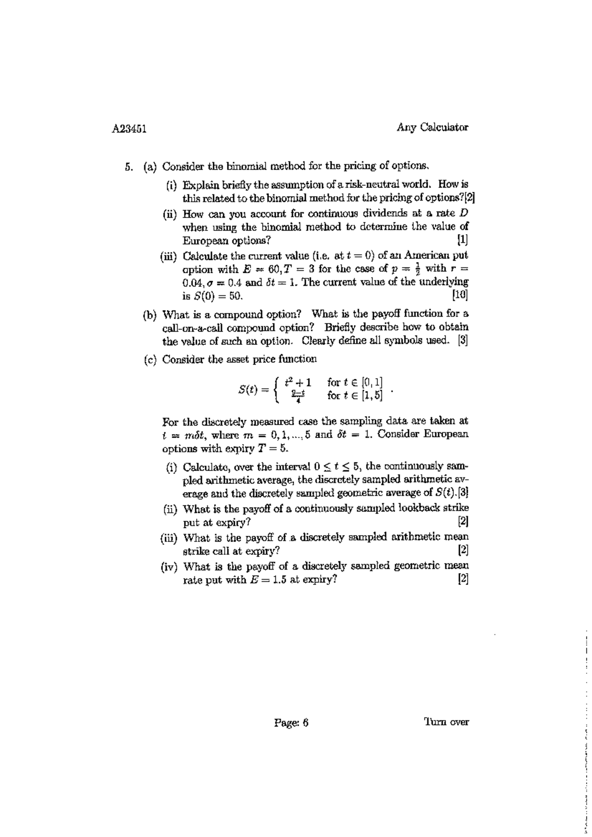 Old Exam Questions For Sheet 3 - 06 20444 - Studocu