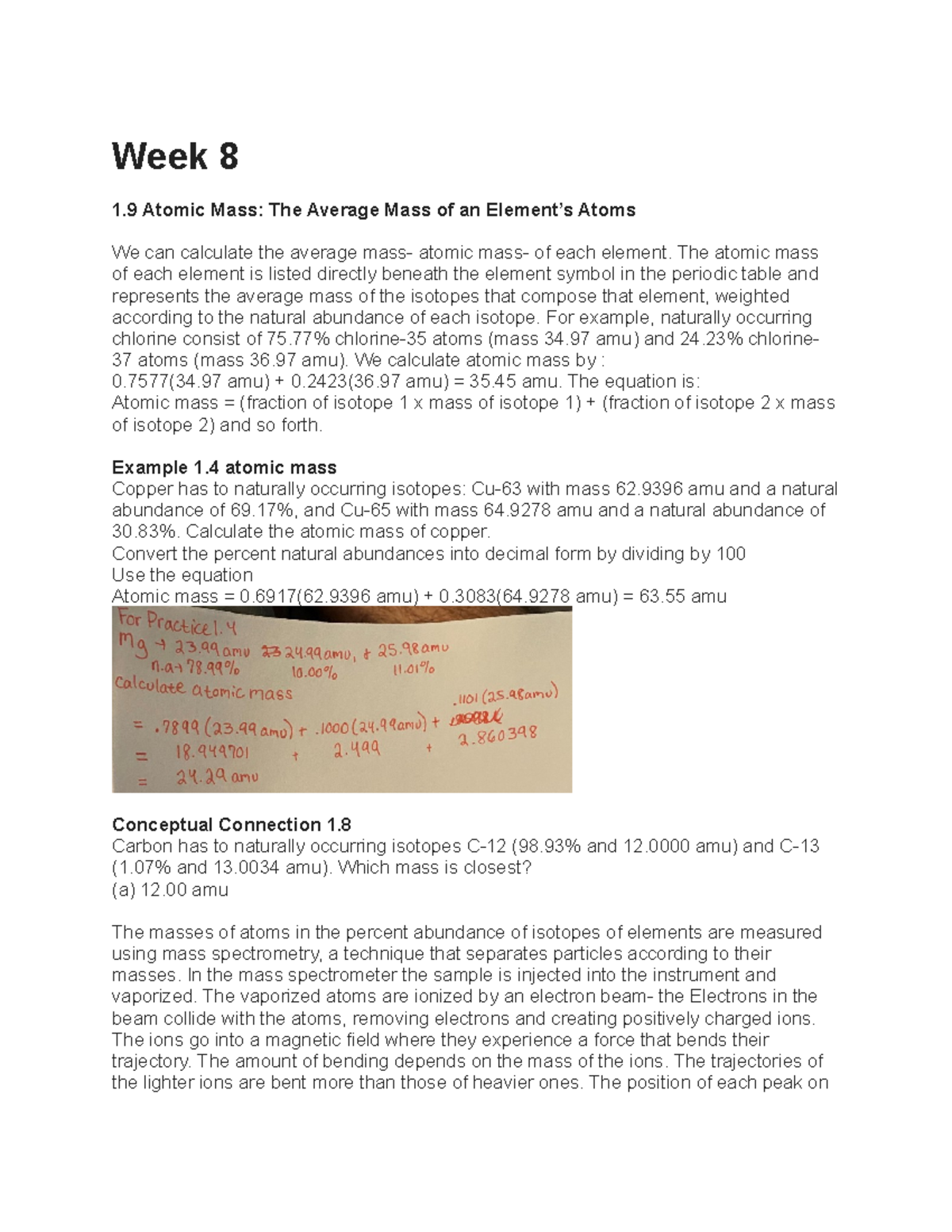 Chem week 8 - Summary of chapter 8 with images to explain how to work ...