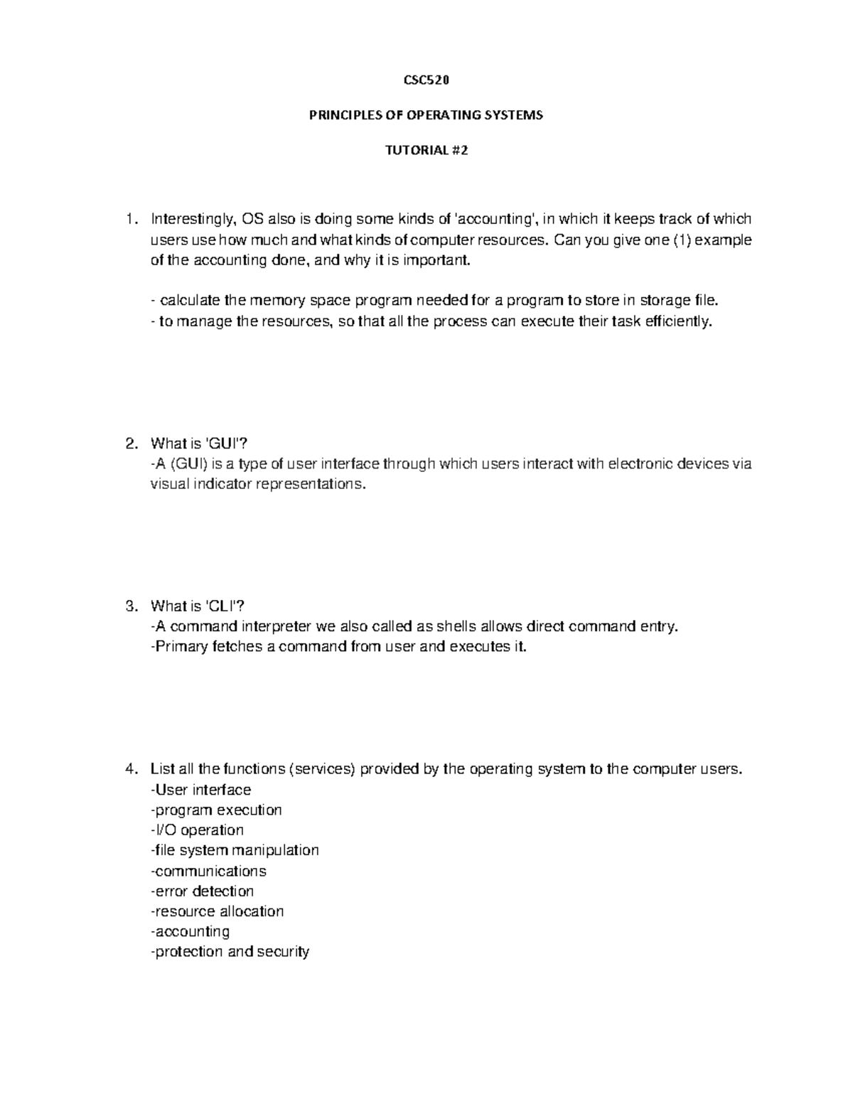 Csc520 Tutorial Answer Warning Tt Undefined Function 32 Csc Principles Of Operating Systems 9549