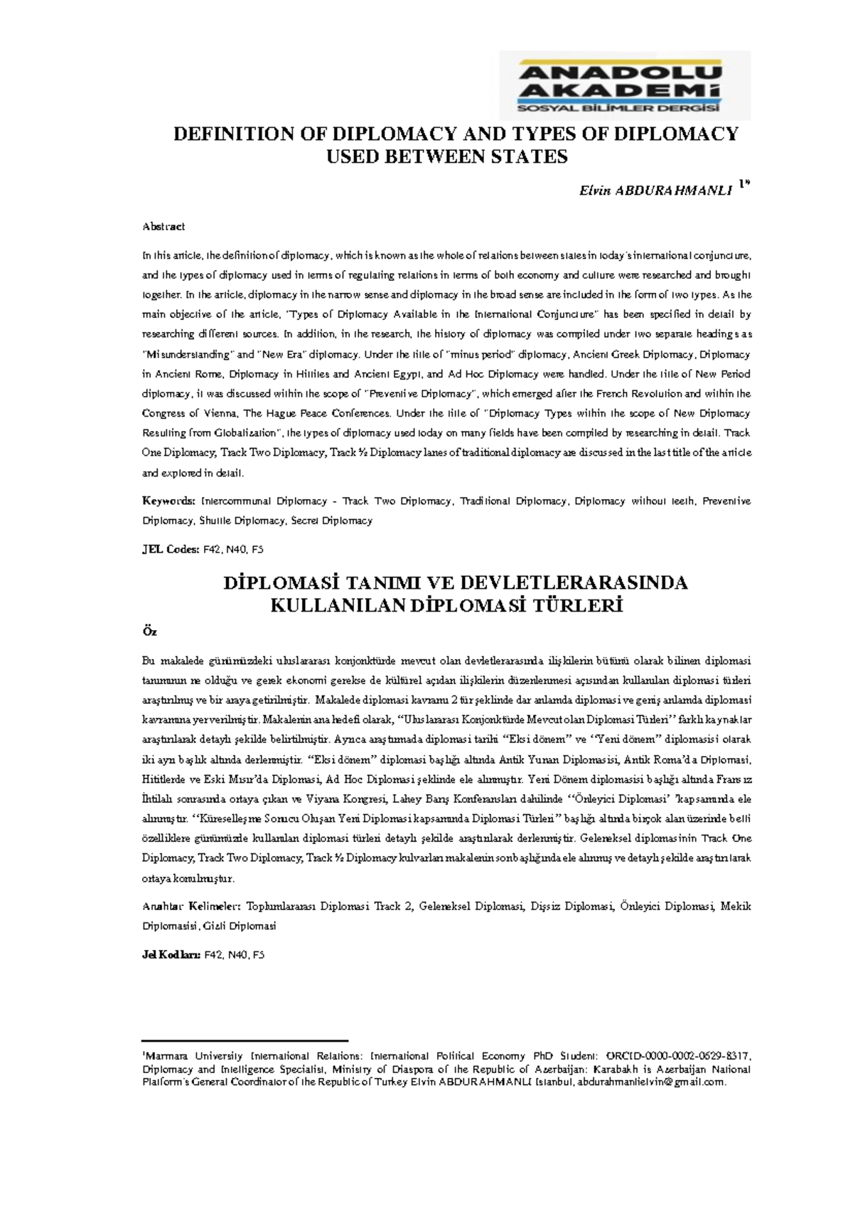 Definition OF Diplomacy AND Types OF Diplomacy USED Between States ...