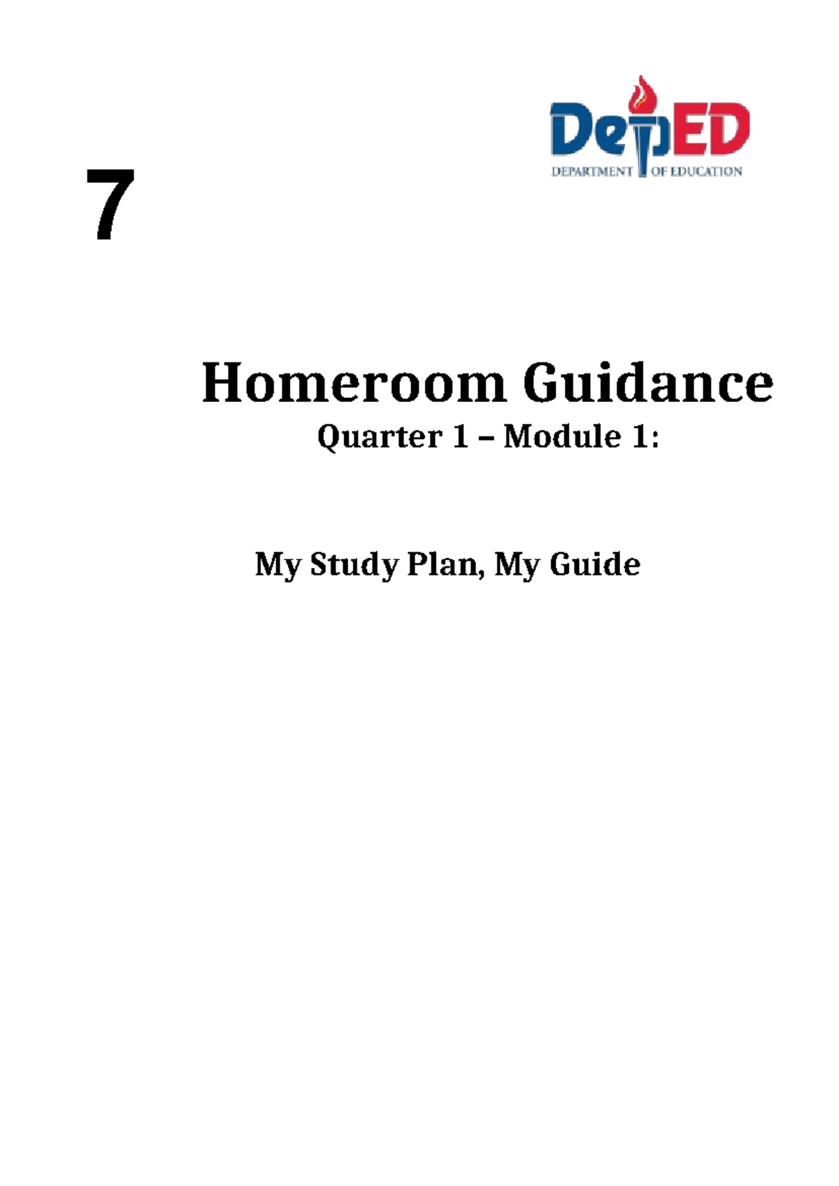 Homeroom- Module-01 - Uhmm - 7 Homeroom Guidance Quarter 1 – Module 1 ...