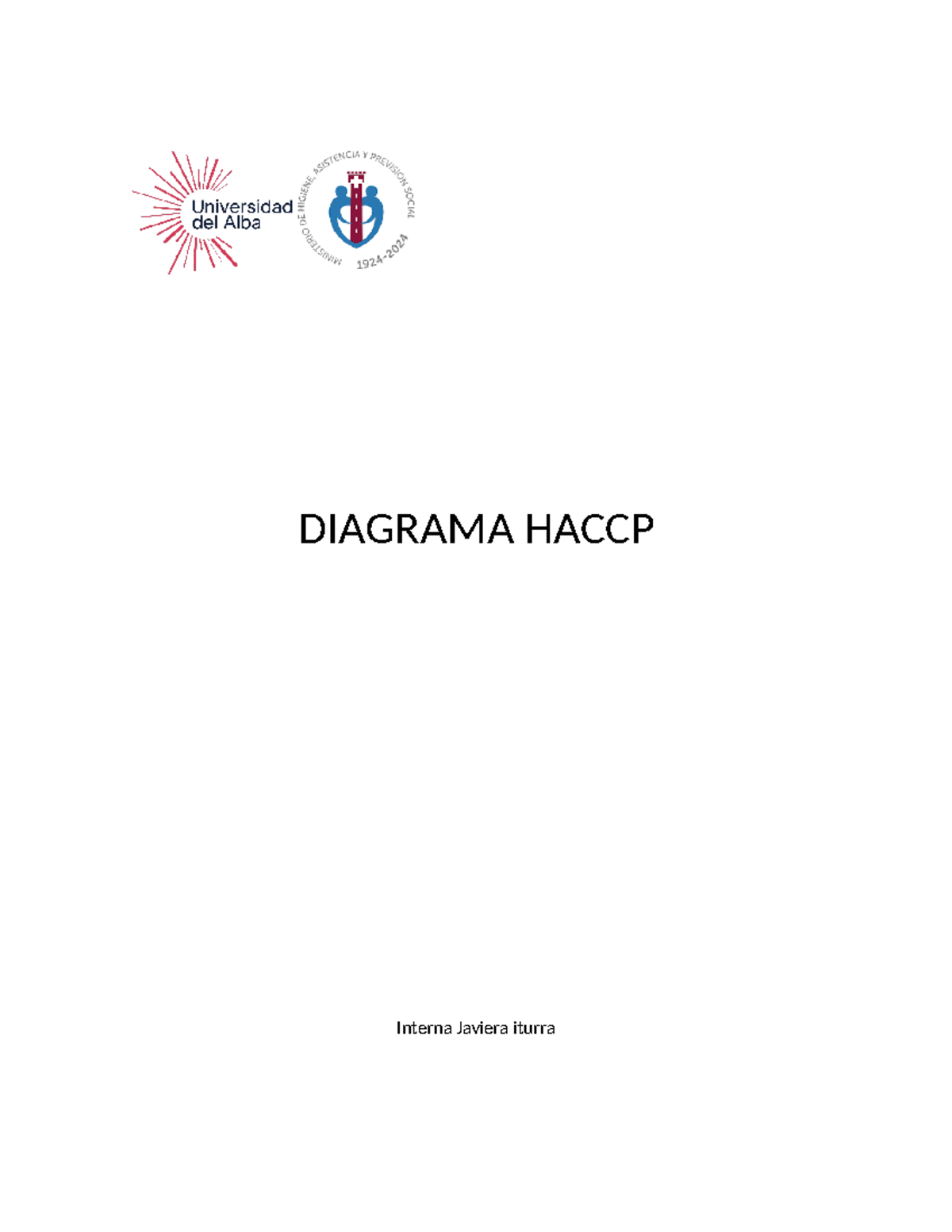 Diagrama Haccp - lll - DIAGRAMA HACCP Interna Javiera iturra ...