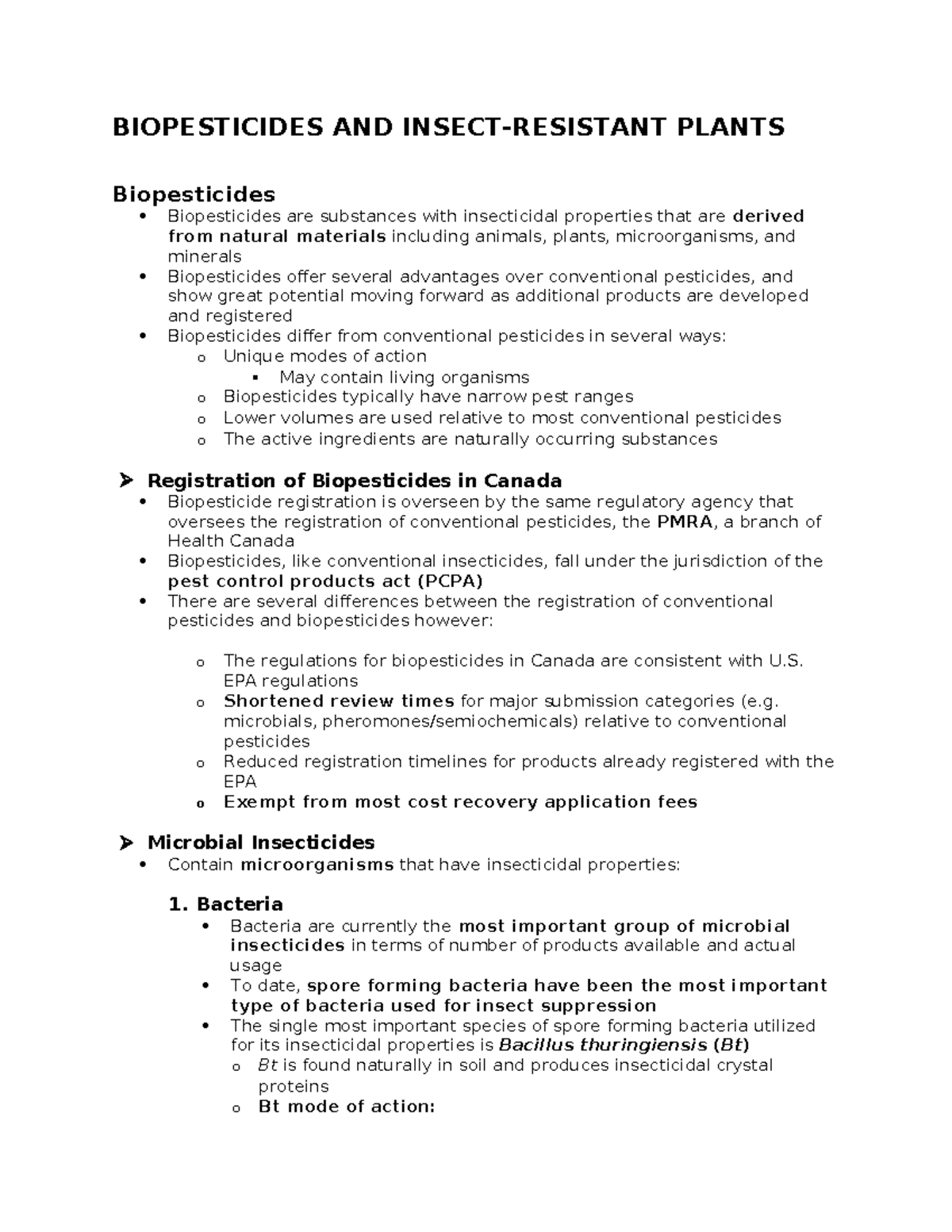 ENTM3190 Biopesticides AND Insect - BIOPESTICIDES AND INSECT-RESISTANT ...