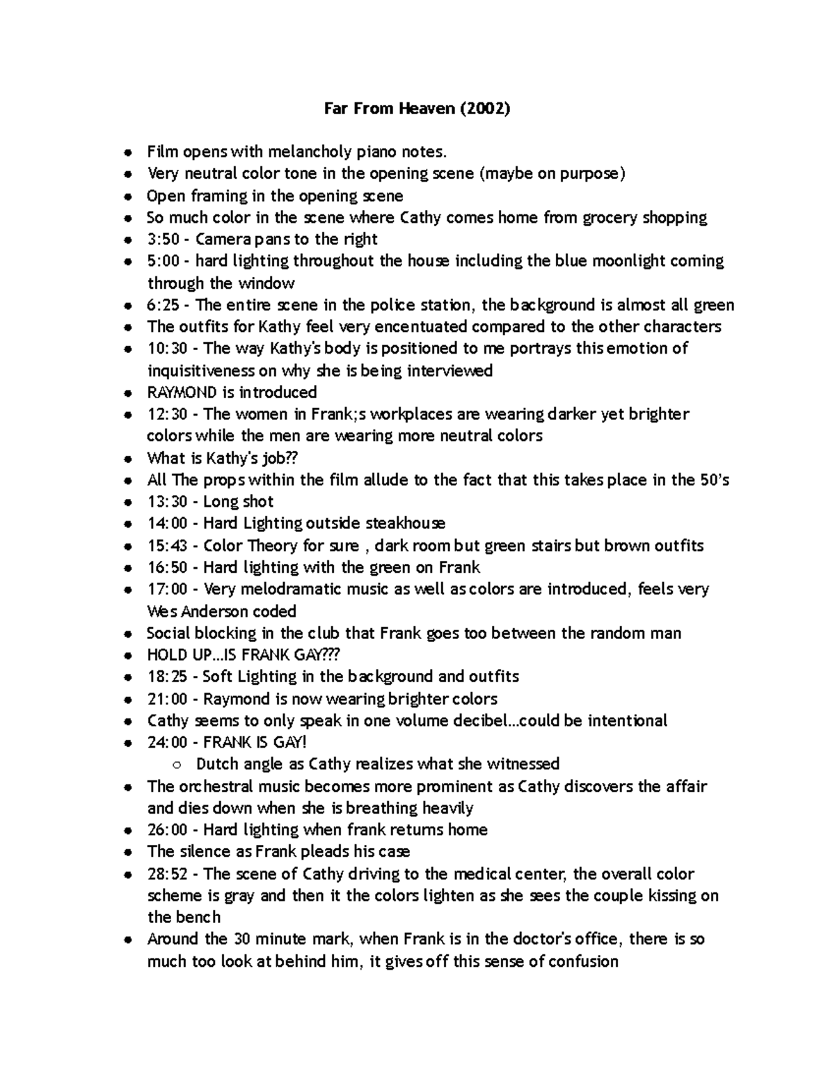 Far From Hevean (2002 ) - Screening Notes - Far From Heaven (2002) Film ...