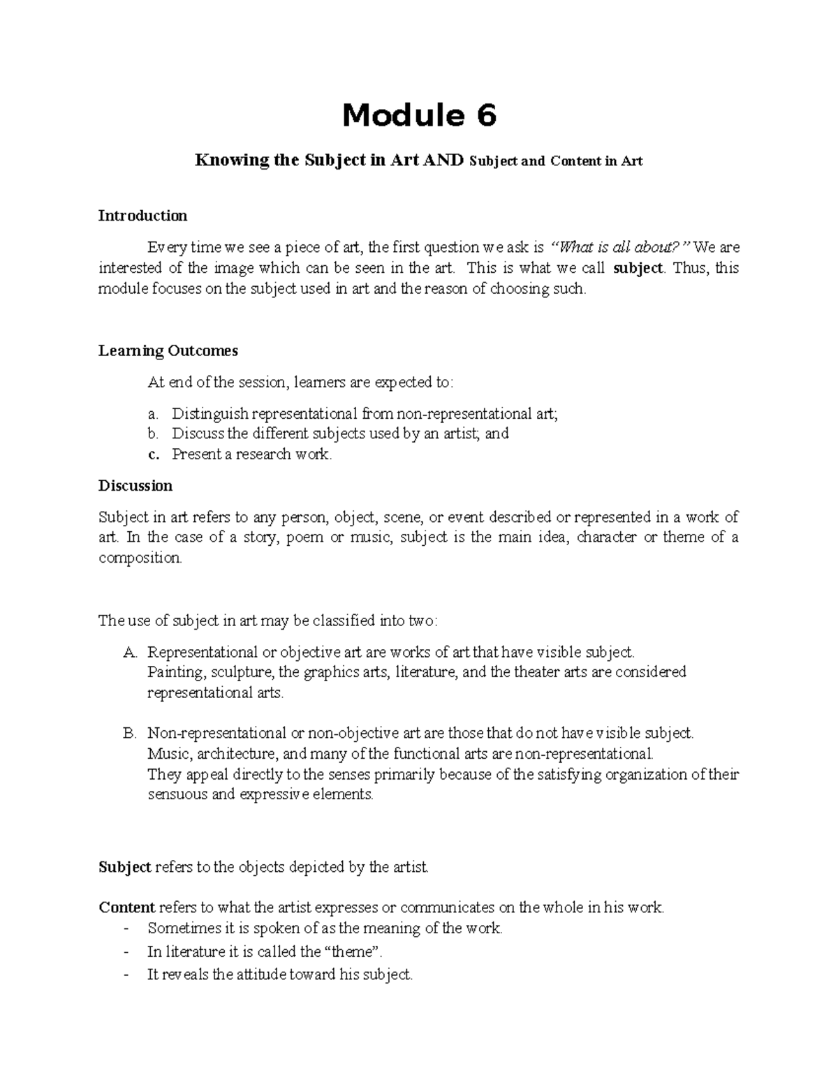 Module-6 Art Appreciation - Accounting Information Systems - Studocu