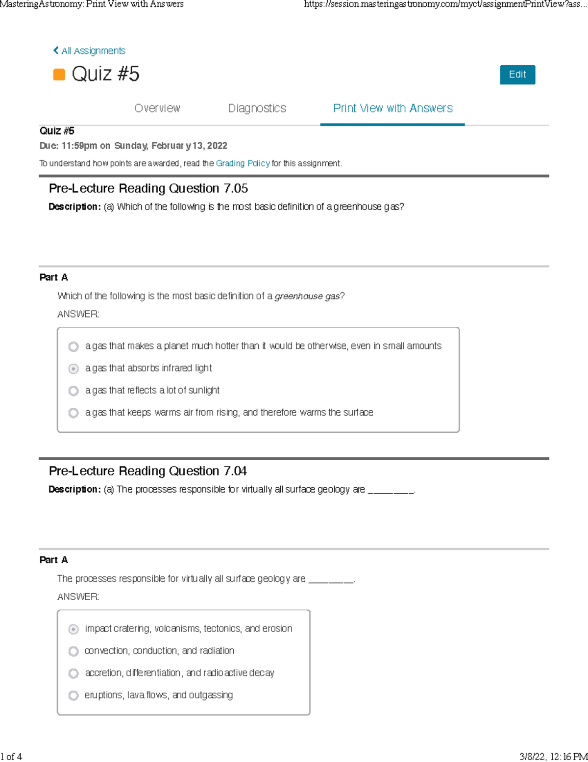 Quiz5 - Study the questions that are on the quiz here - ! All ...