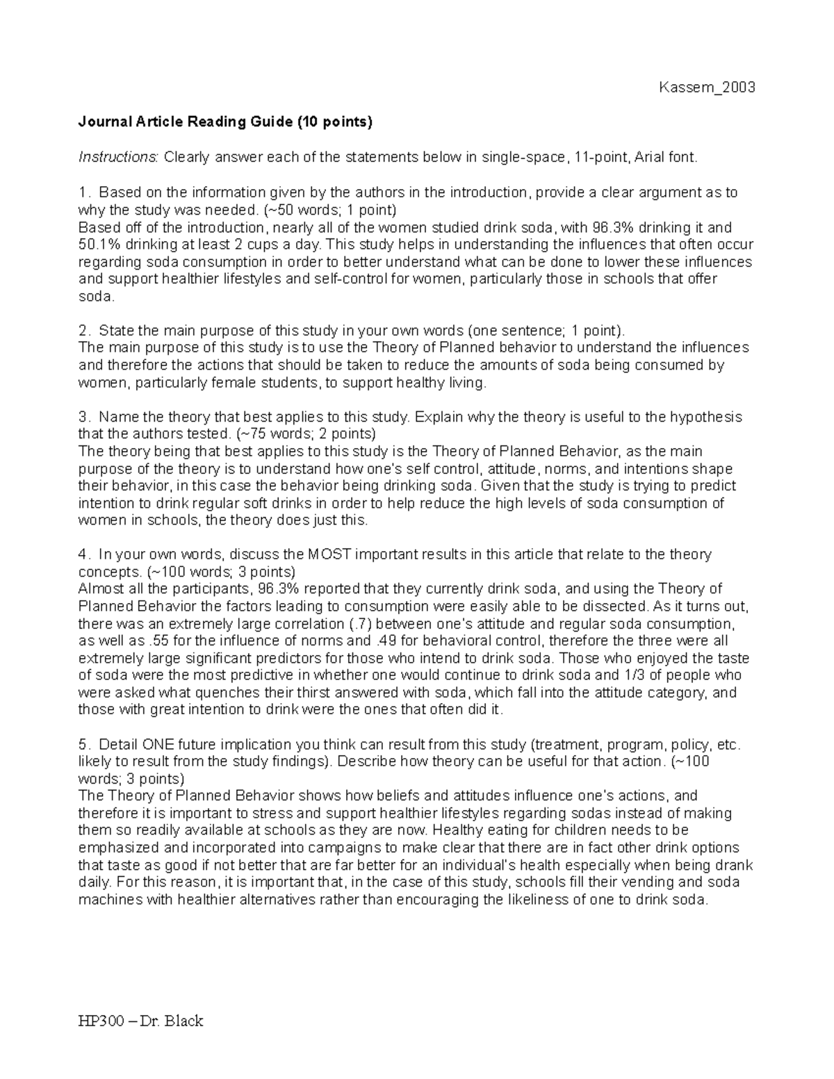 Kassem 2003 - reading assignment - Kassem_ Journal Article Reading ...