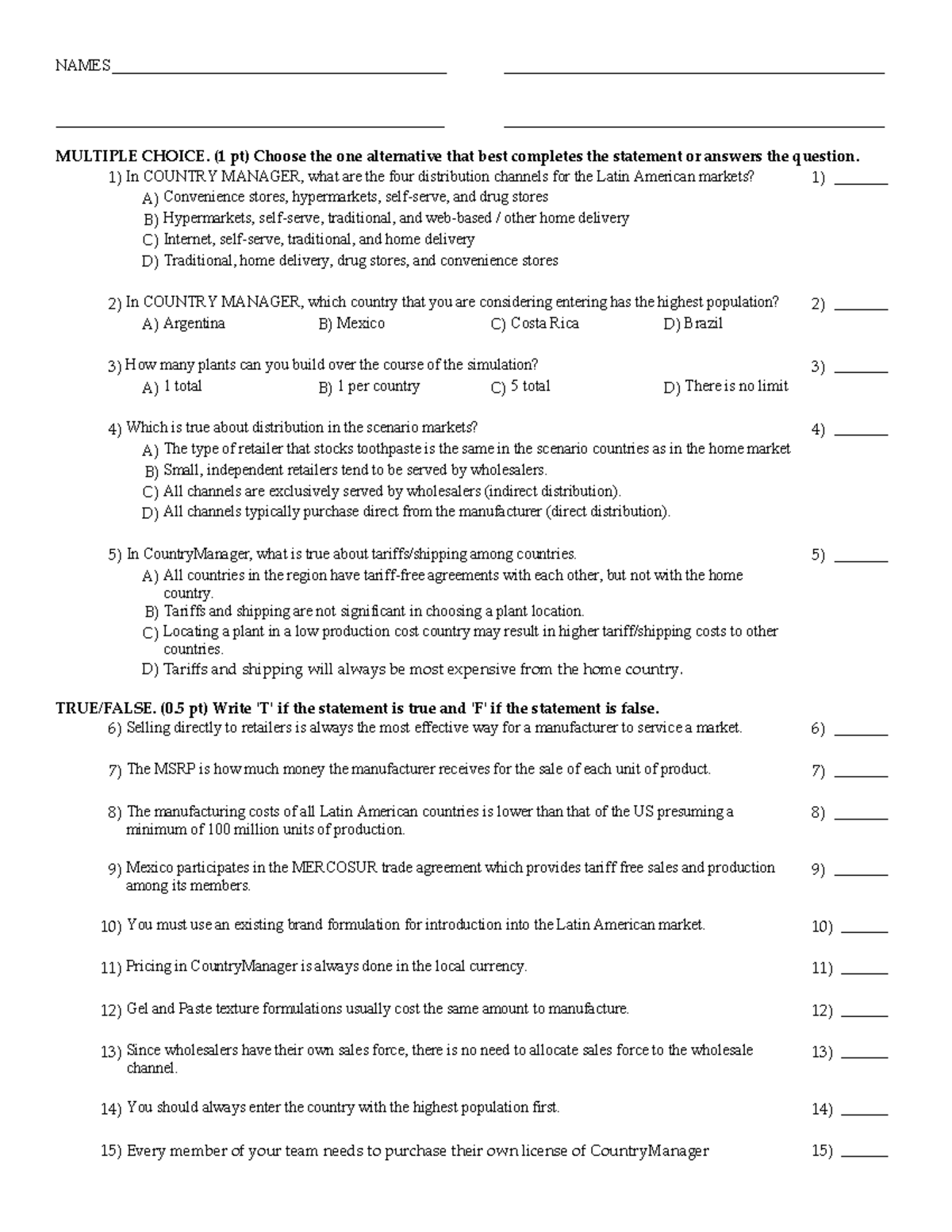 CA1 Simulation Case Quiz - NAMES ___________________________________________ - Studocu