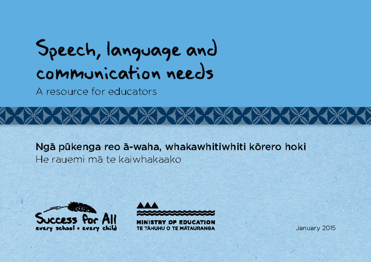 Moese 0044Speech Languageand Communication Needs-booklet - Speech ...