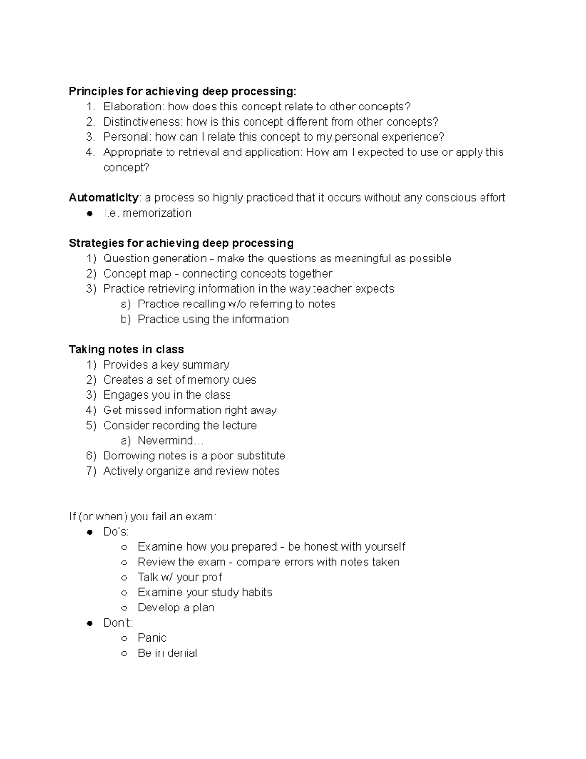 Lecture #3 study skills and memory strategies - Principles for ...