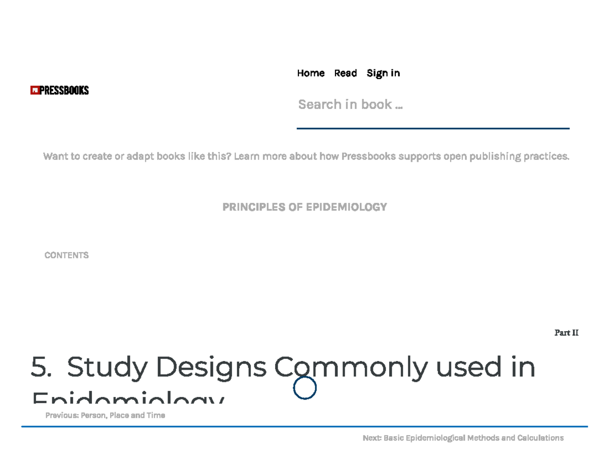 Study Designs Commonly used in Epidemiology – Principles of ...