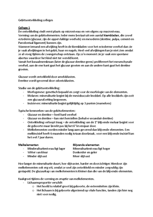 Gebitsontwikkeling de eerste wisselfase - Gebitsontwikkeling Deel IV ...