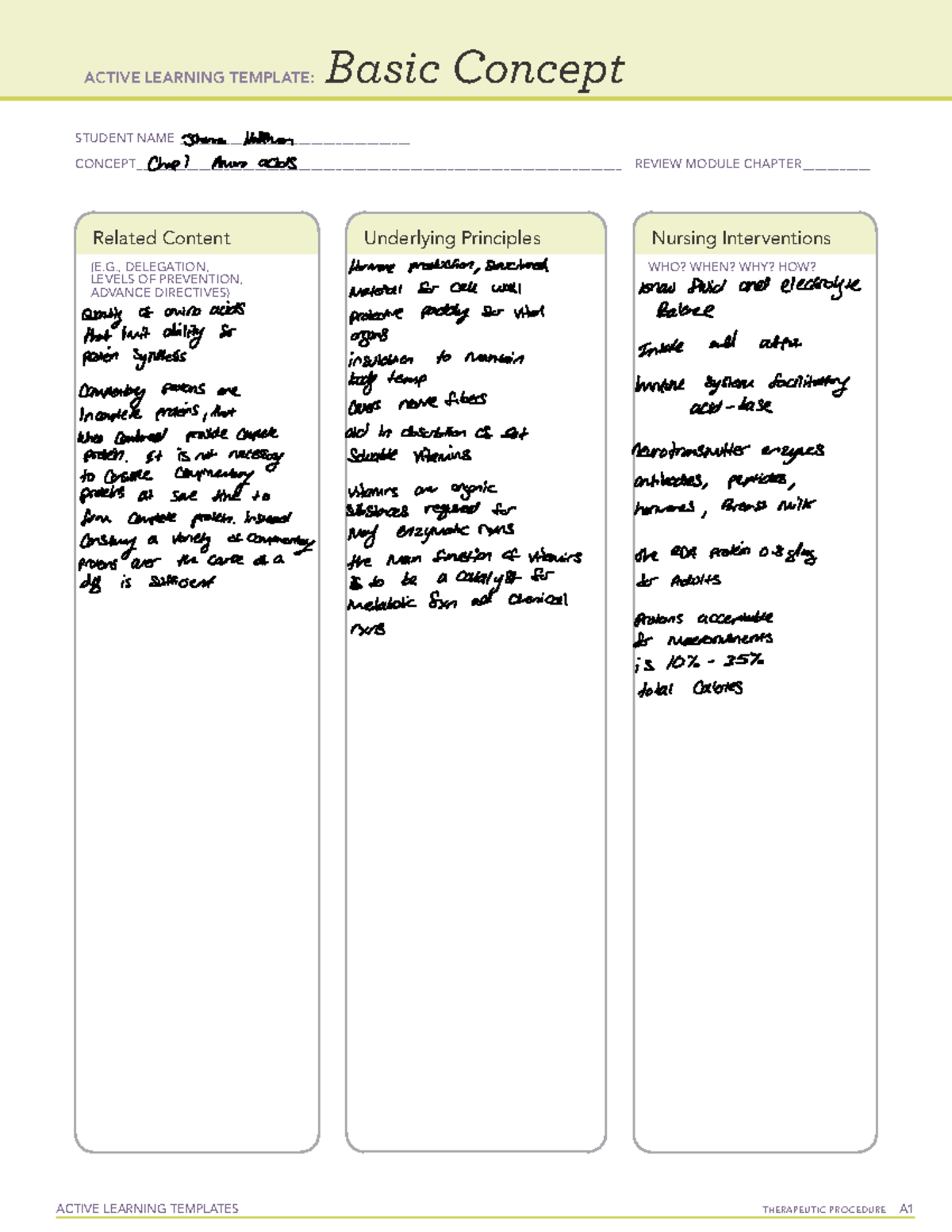 235 chap 1 - nutrition - ACTIVE LEARNING TEMPLATES THERAPEUTIC ...