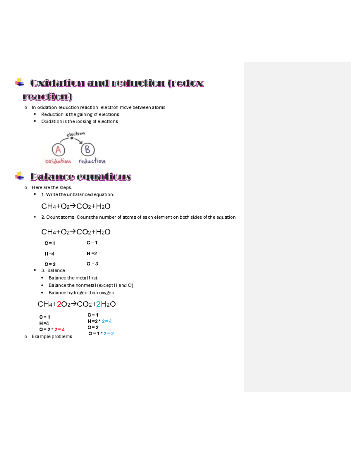 Study guide descriptive inorganic chemistry - o In oxidation-reduction ...