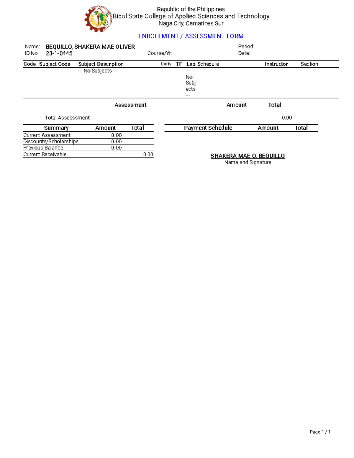 8eb1b319 073a 49cf 991b 9bae9340d09c - Name: BEQUILLO, SHAKERA MAE ...
