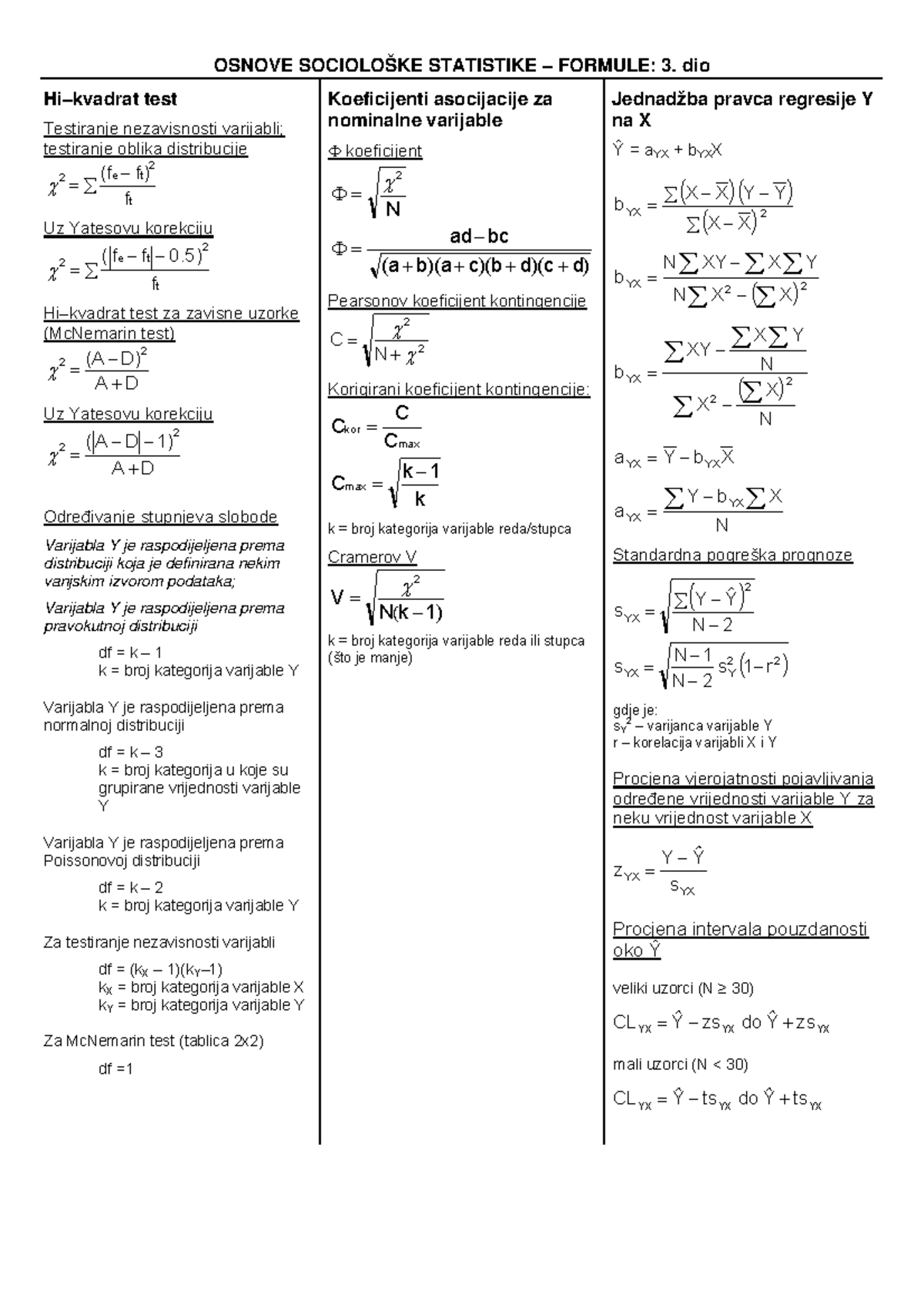 Formule 3 - statistika za dvopredmetne socilologe - OSNOVE SOCIOLOŠKE ...