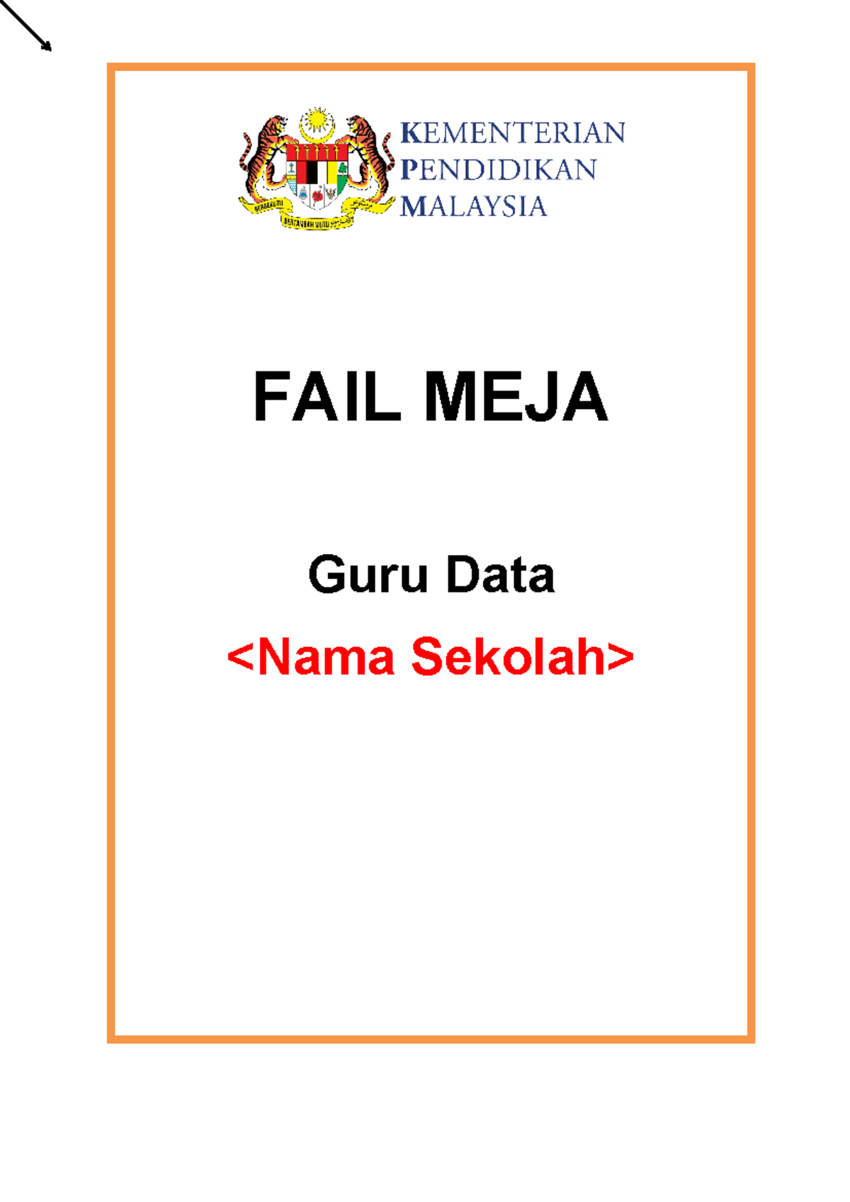 Fail Meja Guru Data 2017 - FAIL MEJA Guru Data KANDUNGAN BIL PERKARA ...