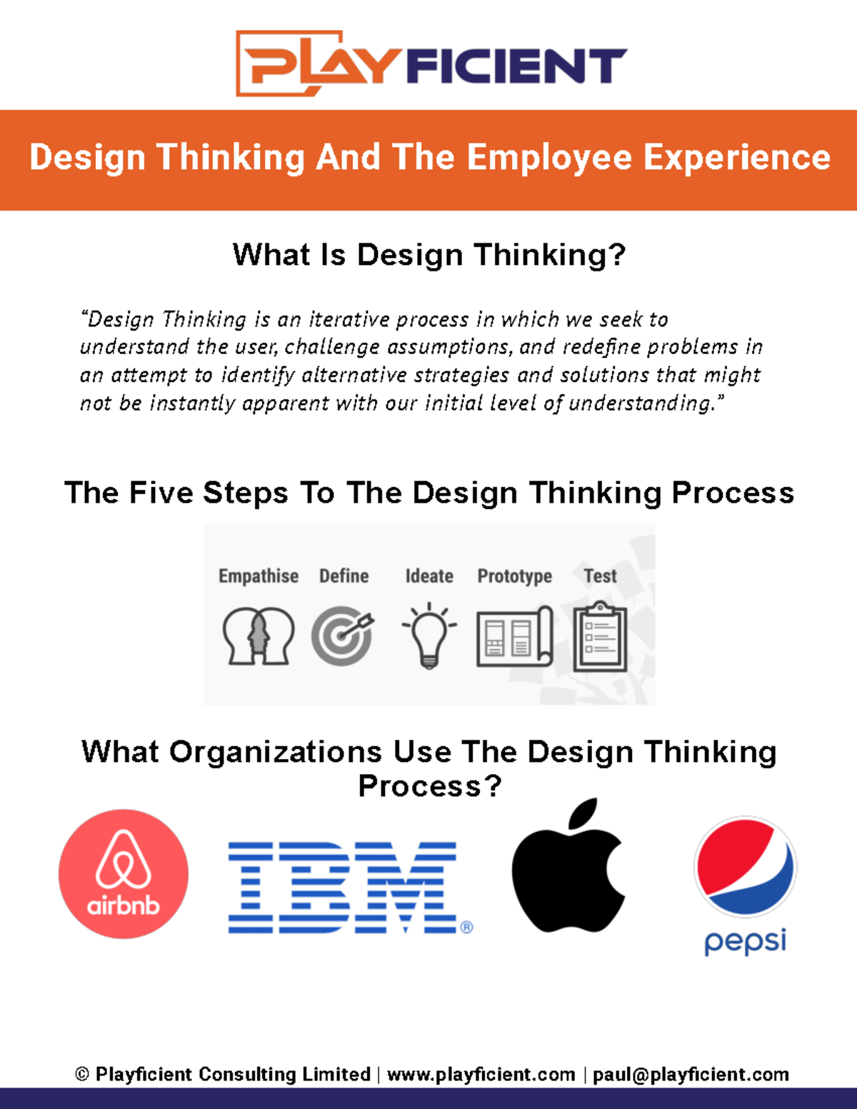 Design Thinking employee experience optin - “Design Thinking is an ...