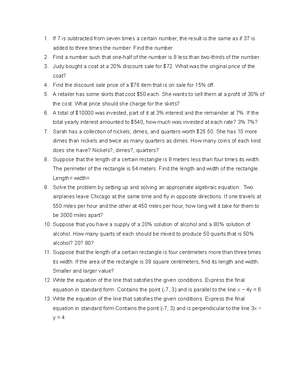 Section 7.1 - Antiderivatives, Section 7.2 - Substitution - MATH 1122-A ...