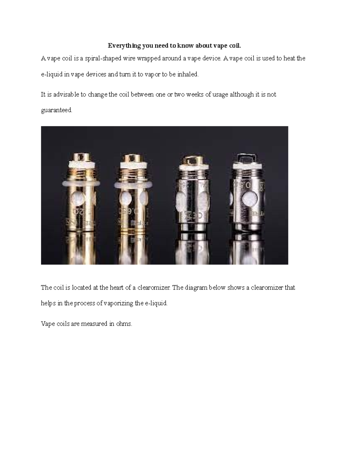 Everything you need to know about vape coil - A vape coil is a spiral ...
