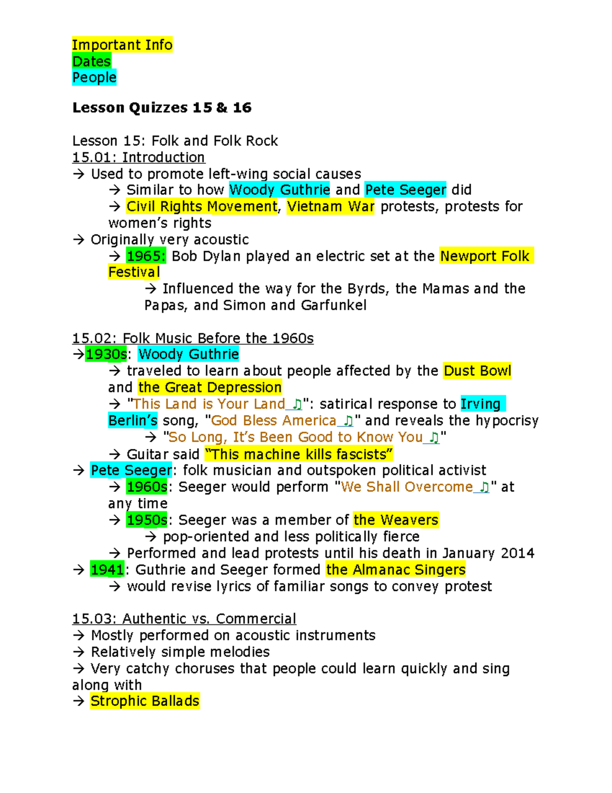Lessons 15 & 16 - Coursework - Dates People Lesson Quizzes 15 & 16 ...