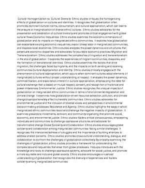 Ethnic Studies-5 - Notes - Ethnic studies play a significant role in ...