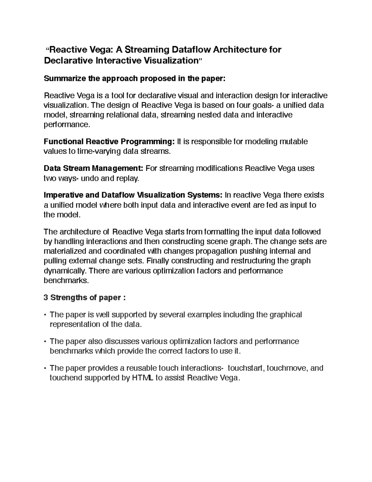 Reactive Vega A Streaming Dataflow Architecture For Declarative 2032