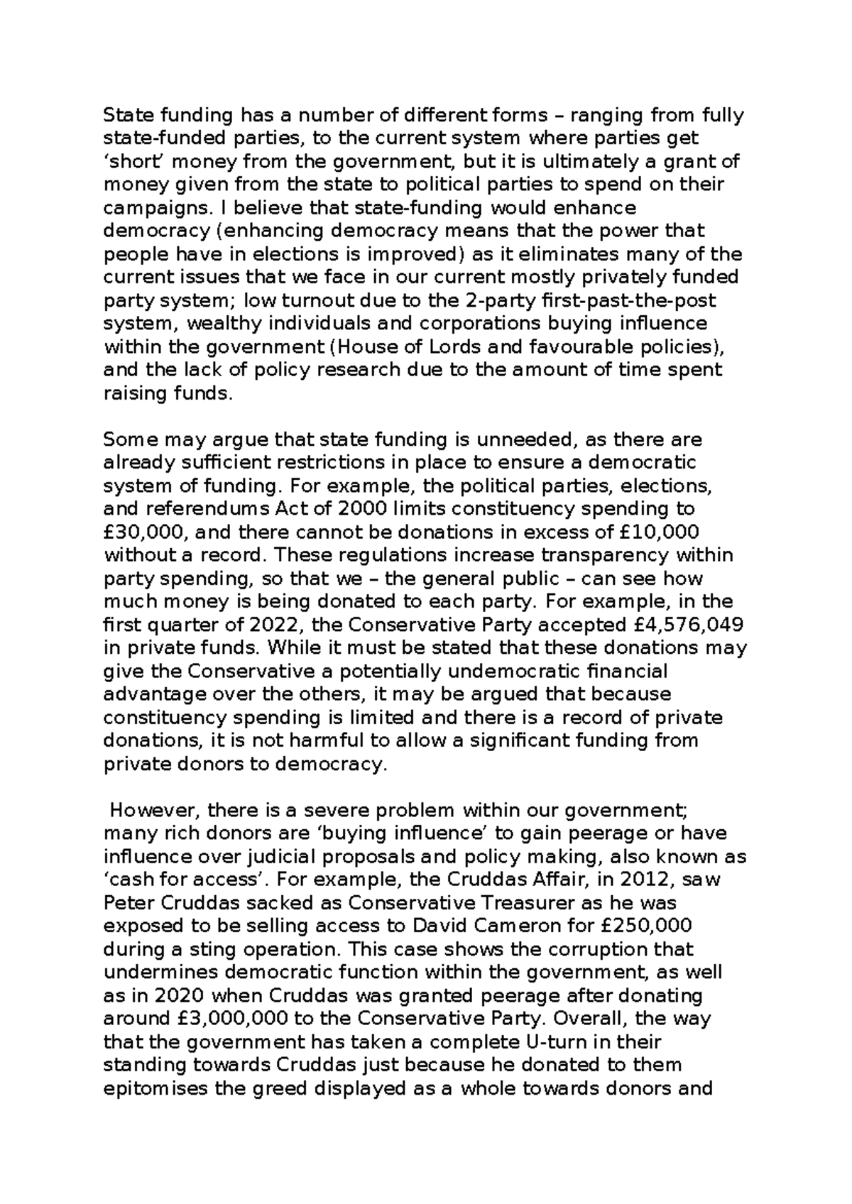 State Funding - Essay - State funding has a number of different forms ...