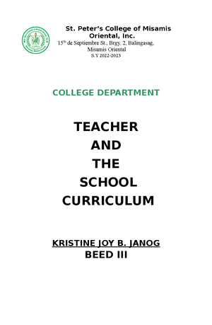Detailed Lesson Plan on Measures of Position (Quartile) - St. Peter’s ...