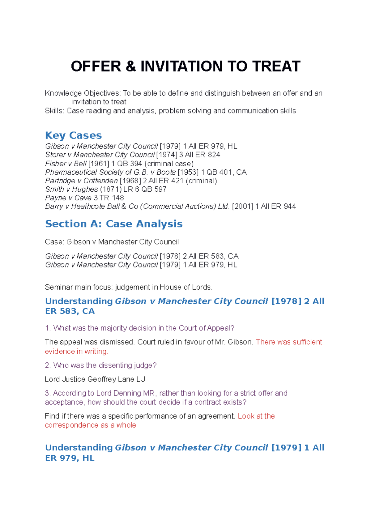 Offer and Invitation to treat - OFFER & INVITATION TO TREAT Knowledge ...