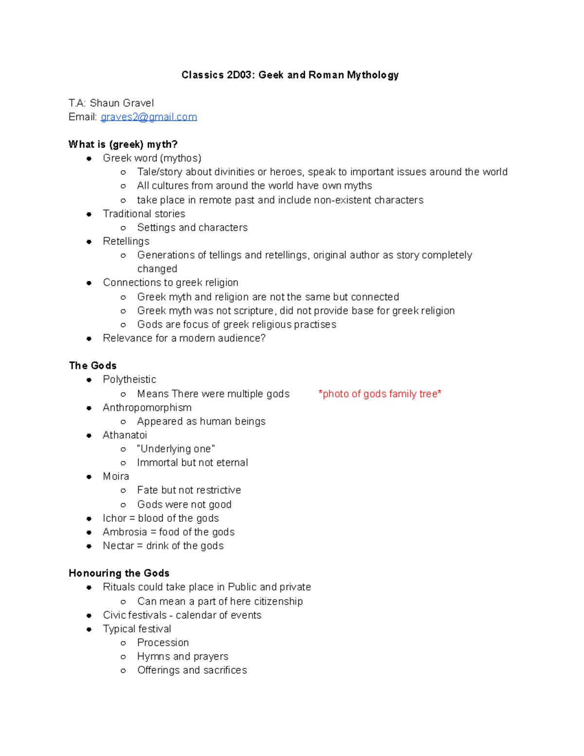 #1: Sep. 4th - Lecture notes #1 - Classics 2D03: Geek and Roman ...