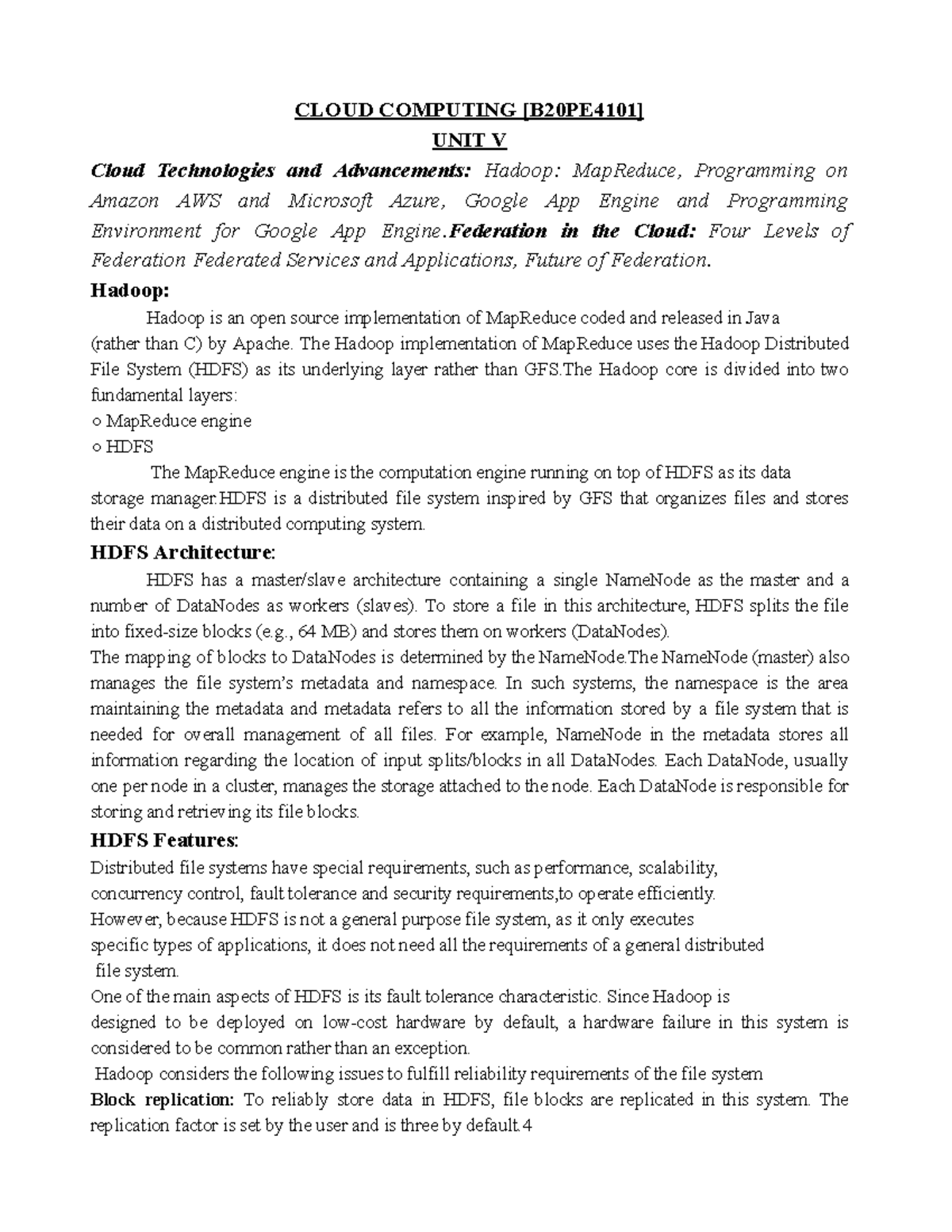 Unit 5 ln - Cloud Computing Unit 5 - CLOUD COMPUTING [B20PE4101] UNIT V Cloud Technologies and ...