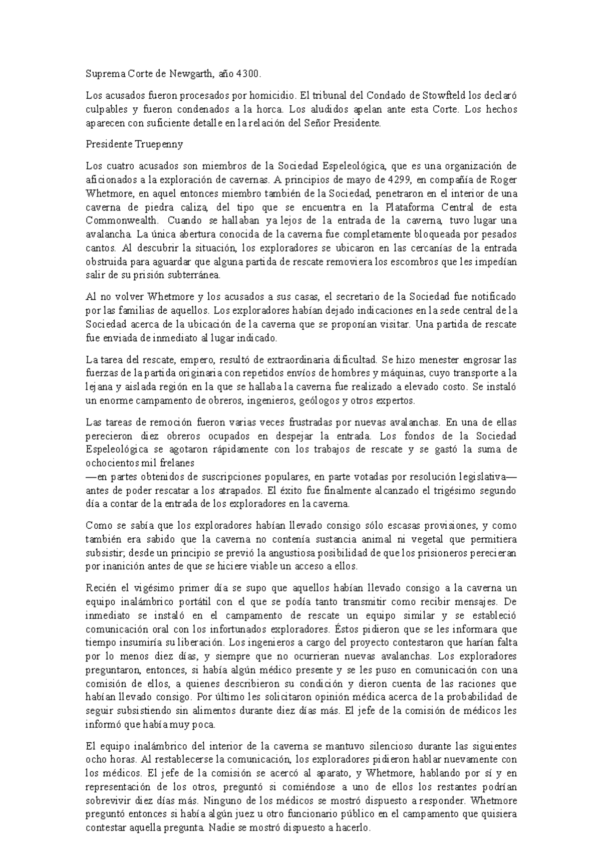 CASO, Argumentacion Juridica - Suprema Corte de Newgarth, año 4 3 00 ...